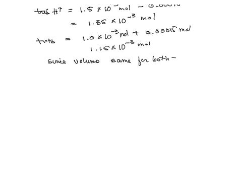 a biochemist prepares a buffer solution by adding enough tris see