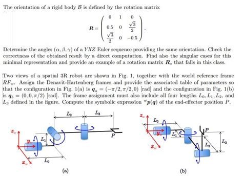 the orientation of a rigid body b is defined by the