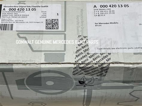 Mercedes Benz Front Brake Pads Gle 0074208120 Genuine 16 17 Oe