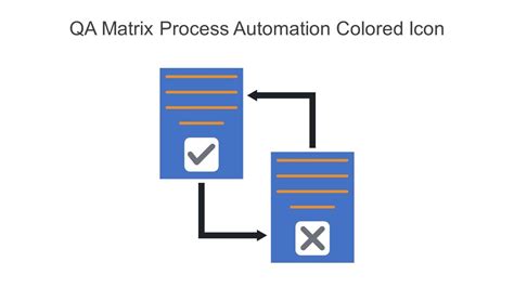 qa matrix process automation colored icon in powerpoint pptx png and