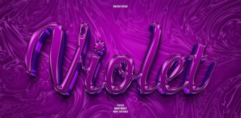 Violet 3d Editable Text Effect Premium Psd
