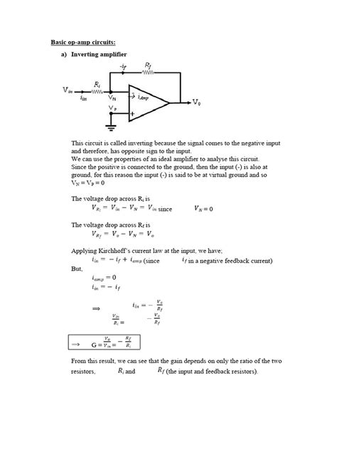 3 Inverting And Non Inverting Amplifier Pdf Amplifier Electrical