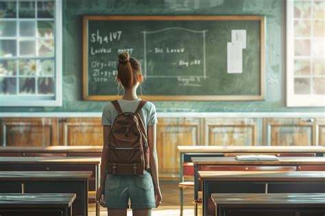 Premium Photo Teacher Standing In Front Of Classroom