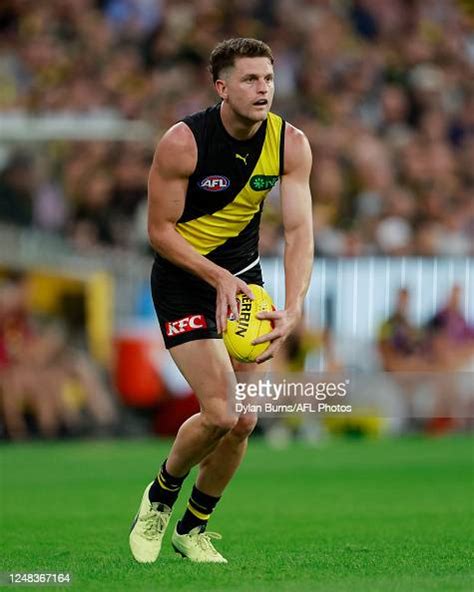 Jacob Hopper Of The Tigers Looks On During The 2023 Afl Round 01