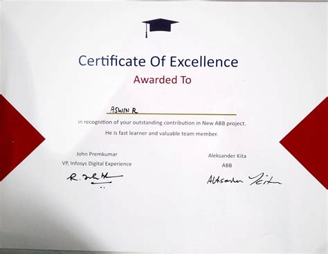 Aswin R On Linkedin Thanks To Infosys And Abb For Recognition And Big Thanks To My Team For…