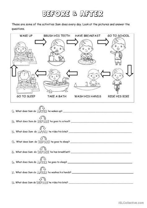 Daily Routines With Before And After In 2025 Grammar Practice Daily