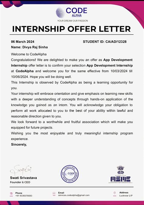 divya raj sinha on linkedin codealphainternship codealpha