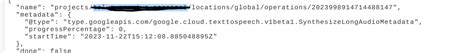 Google Text To Speech Texttospeech Synthesize Long Audio Error ResourceExhausted 429 Received
