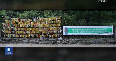 ‘불법 샛길 즐기는 산악회…리본 걸어 자랑까지 [잇슈 키워드]