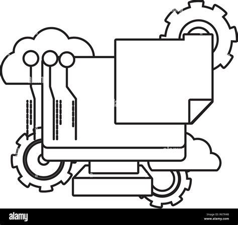 Technology Computing Support Cartoon Stock Vector Image And Art Alamy