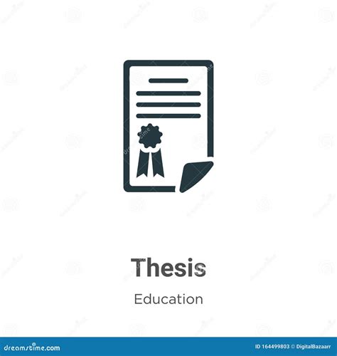 Thesis Vector Icon On White Background Flat Vector Thesis Icon Symbol Sign From Modern