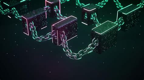 Premium Ai Image Block Chain Concept