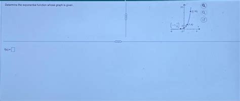 solved determine the exponential function whose graph is