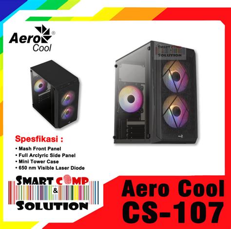 Casing Aerocool Cs107 Cs 107 Mini Tower Pc Case Mesh Acrylic M Atx Lazada Indonesia