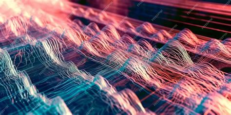 Premium Photo Colorful Abstract Wave Patterns In Digital Data Visualization