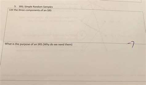 Solved SRS Simple Random Samples List The Three Components Chegg Com