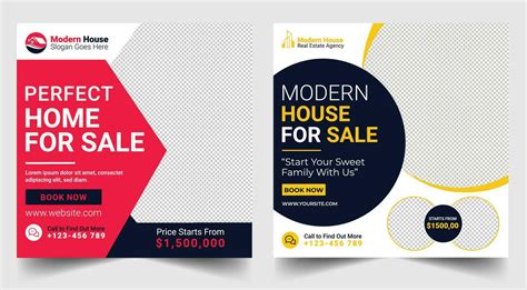 Real Estate Property Social Media Post Or Modern Home Sale Social Media