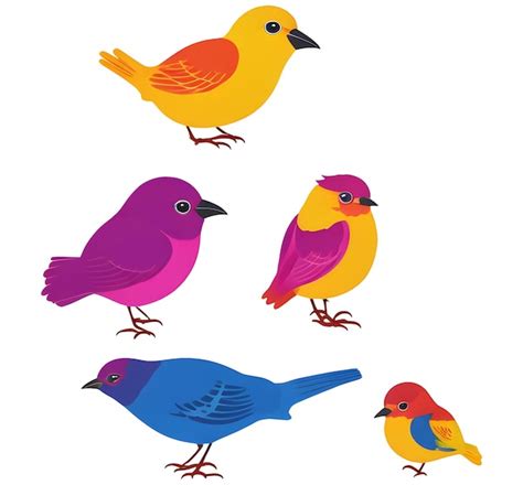 Premium Vector Bird Icon Square Button Set