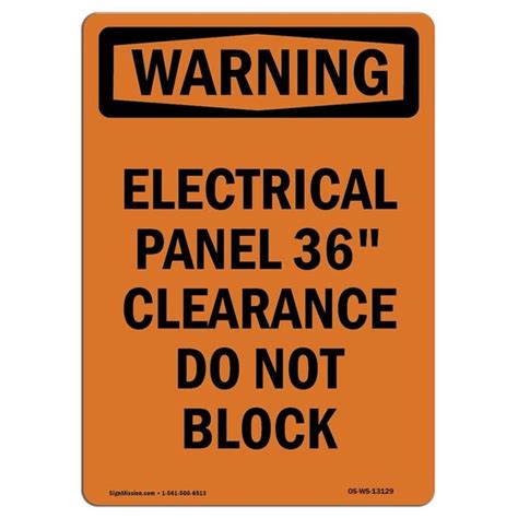 Signmission Safety Sign Osha Warning 14 Height Aluminum Electrical