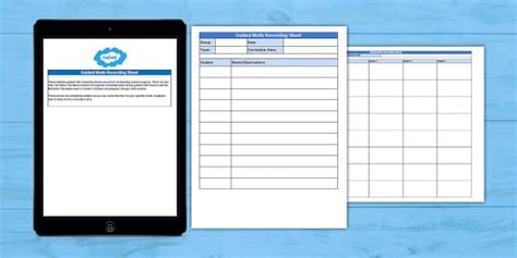 Math Recording Sheet I Twinkl Canada Resources
