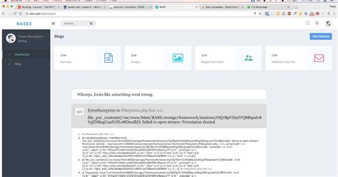 laravel problems virtualbox mac permissions error