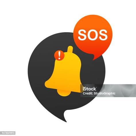 Sos 마커 기호 아이콘 레이블 긴급 아이콘 모음입니다 비상 경보 Sos 도움말 서비스 표시를 포함합니다 플랫 디자인 벡터 그림 새로운에 대한 스톡 벡터 아트 및 기타