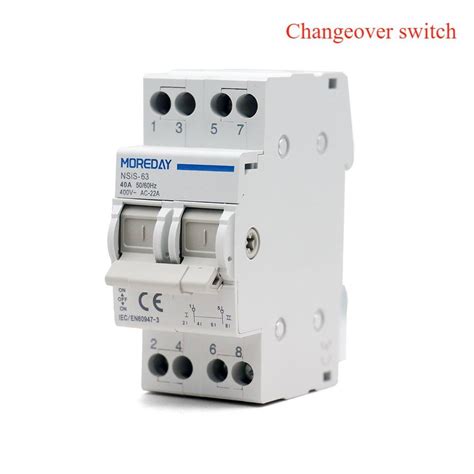 63a Din Rail Mounted Single Power Conversion Isolation Switch Mts Manual Transfer Switch
