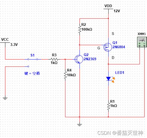Mos管开关电路简单笔记pmos和nmos接负载 Csdn博客