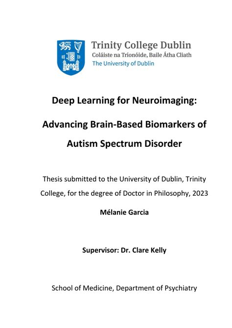 Pdf Deep Learning For Neuroimaging Advancing Brain Based Biomarkers Of Autism Spectrum Disorder