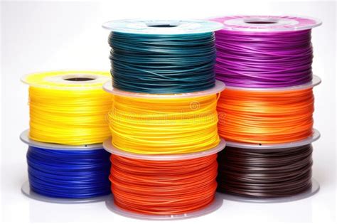 Stack Of Newly Made 3d Printer Filaments Stock Illustration Illustration Of Materials