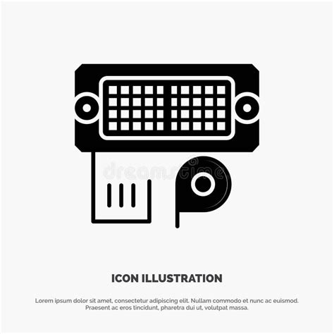 Adapter Connection Data Input Solid Glyph Icon Vector Stock Vector Illustration Of Modem