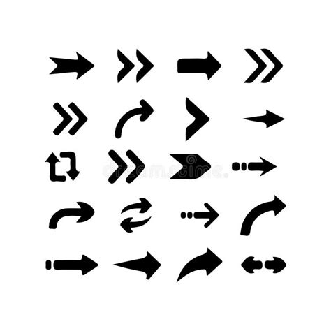 Arrow Icon Set A Collection Of Different Arrows Stock Vector Illustration Of Element Motion