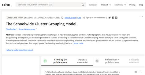The Schoolwide Cluster Grouping Model