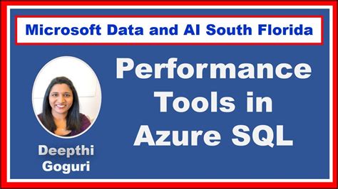Performance Tools In Azuresql Database By Deepthi Goguri Dataaisf Youtube