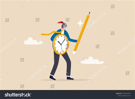 Fight Procrastination Productivity Master Efficiency Professional Stock Vector Royalty Free