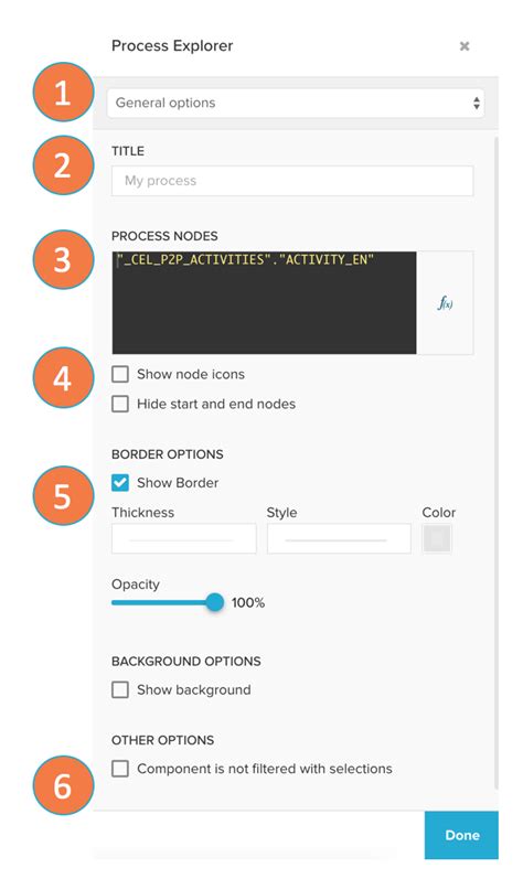 Process Component Settings In Celonis Analyses