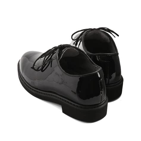 Hi Gloss Military Dress Corfam Shoes Black Stars N Stripes Co