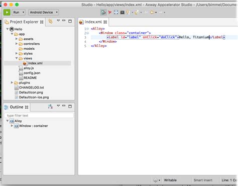 Titanium App Templates Hello Titanium App Tutorial Appcelerator Platform Williamson Ga Us