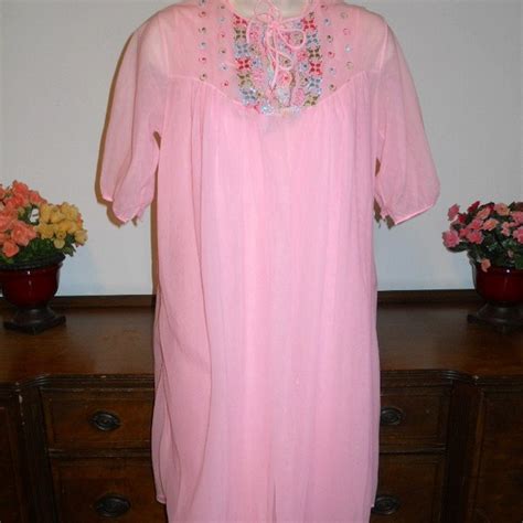 Sheer Nightgown Negligee Etsy