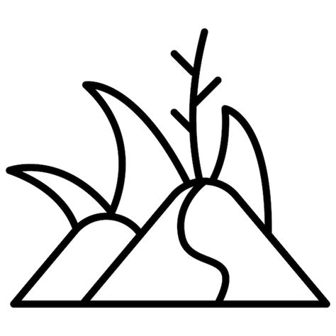 Premium Vector Desert Grass Vector Illustration