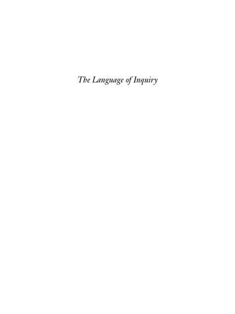 the logic of inquiry pdf poetry epistemology