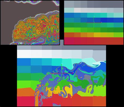 slic clustering results on a combustion simulation dataset shown on a