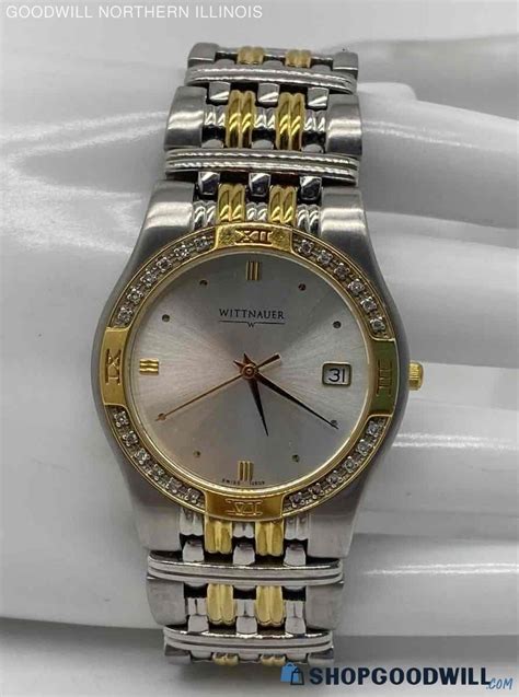 Mens Unisex Wittnauer Watch W Sapphire Crystal And 24 Diamonds