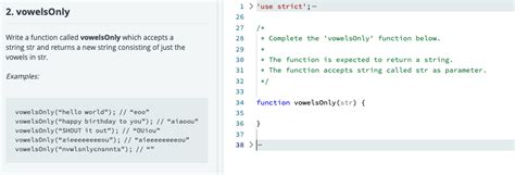 Solved 1 Use Strict 2 Vowelsonly 26 27