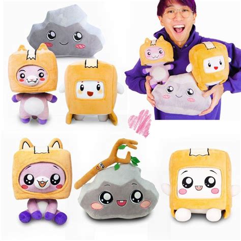 3pcs Set Lankybox Boxy Foxy Rocky Stuffed Toy Game Figure Plush Doll