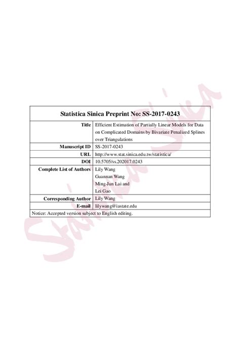 Pdf Efficient Estimation Of Partially Linear Models For Data On Complicated Domains By