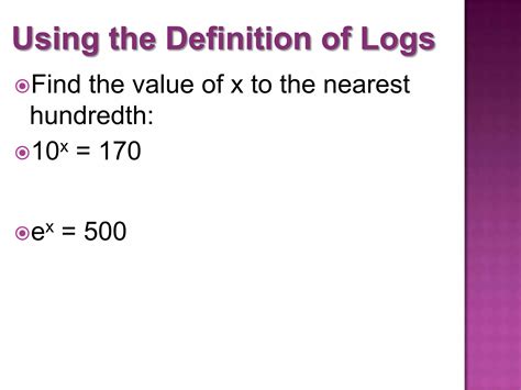 5 5 Logarithmic Functions Ppt
