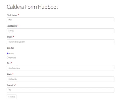 Using The Caldera Forms HubSpot Integration Pro Plugin ZetaMatic