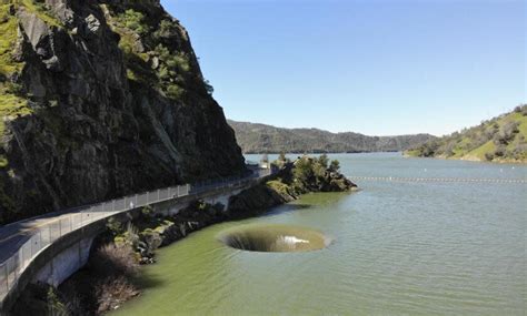 Northern Californias Famed Glory Hole Spillway Is Used For First