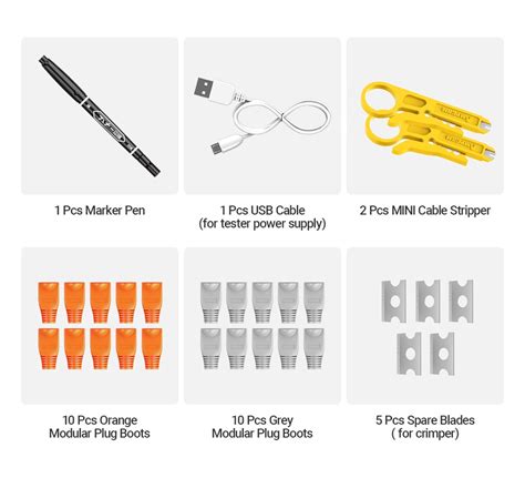 Ampcom Network Tool Kit 12 In 1 Professional Portable Ethernet Computer Maintenance Lan Cable